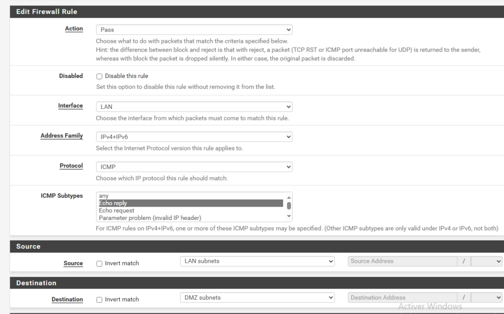 Configuration LAN-WAN-DMZ sur PfSense